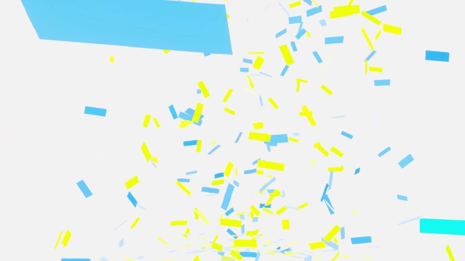 Animated bursts pop of confetti on white background | ClipStock