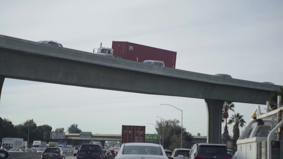 busy highway and bridged ramp Slow Motion | ClipStock