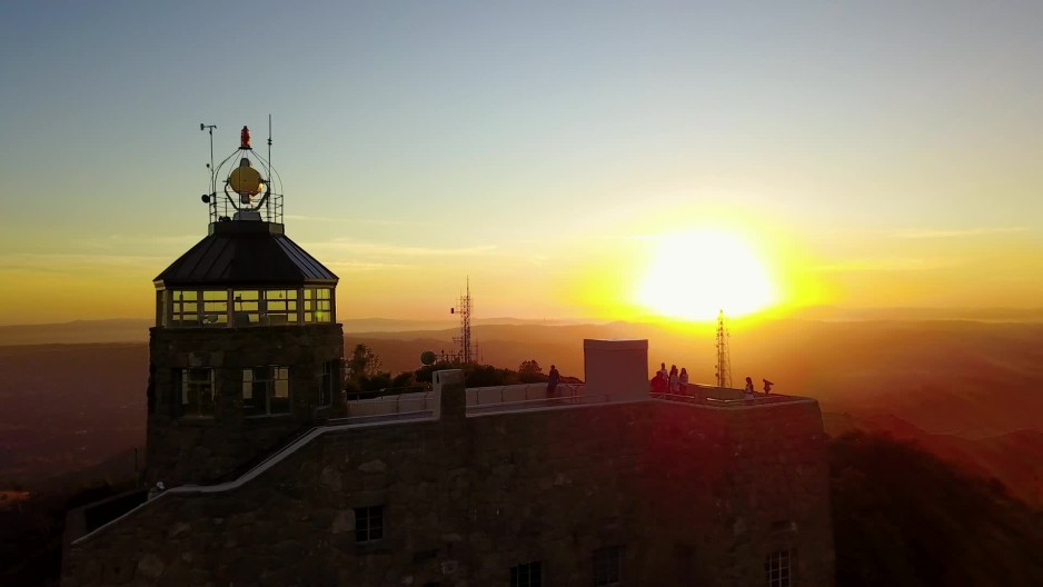 Observation tower during beautiful sunset | ClipStock
