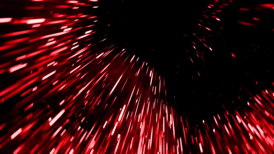 Red speed line dashed streaks warp speed rotating animation on black ...