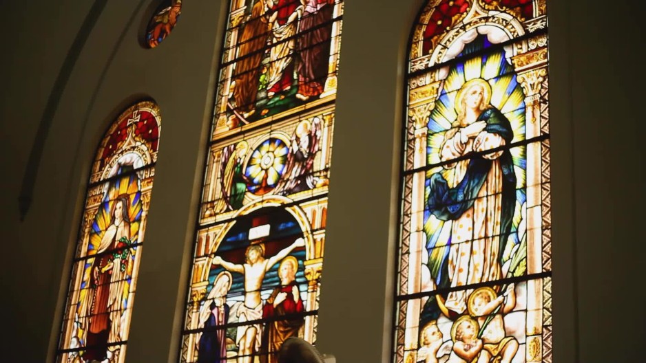 Stained glass windows in orthodox church | ClipStock