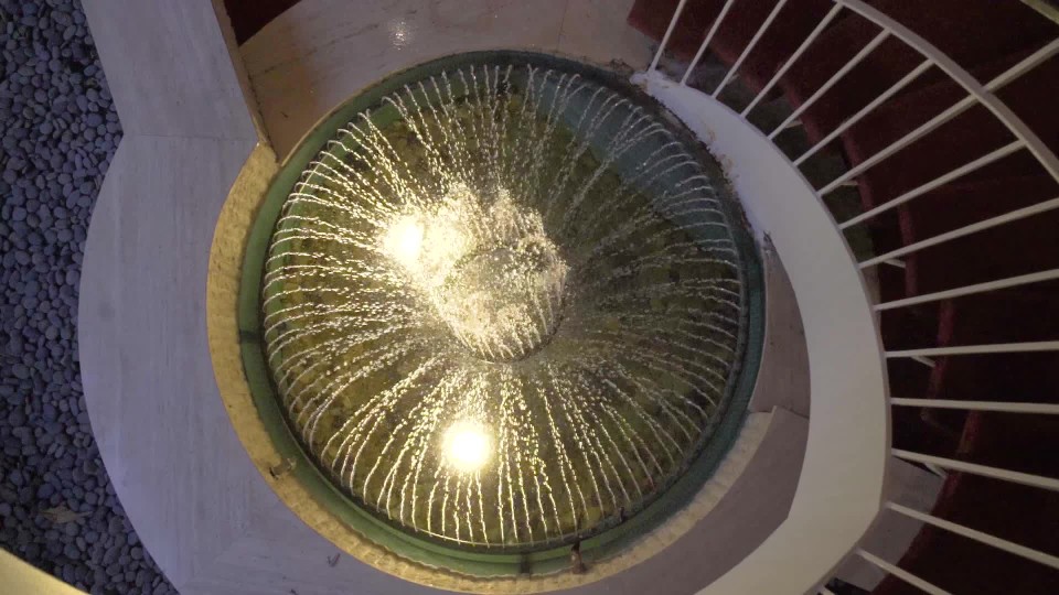 Waterfall Under Stairs